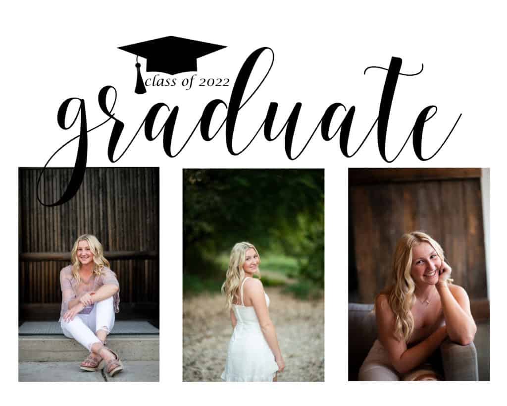 24" x 18" Three Picture Graduation Sign - Calvert Yard Cards Store